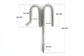 LANDEN 304 Stainless Steel Lily Pipes with Clamps for Rimless Glass Aq ...