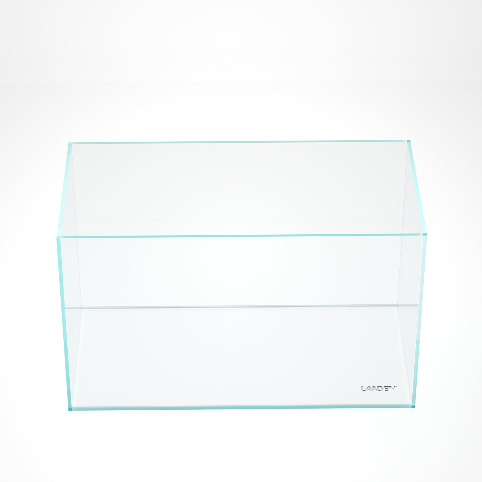 LANDEN 60P 16 Gallon Rimless Low Iron Aquarium Tank, 23.6" W × 11.8" D ...